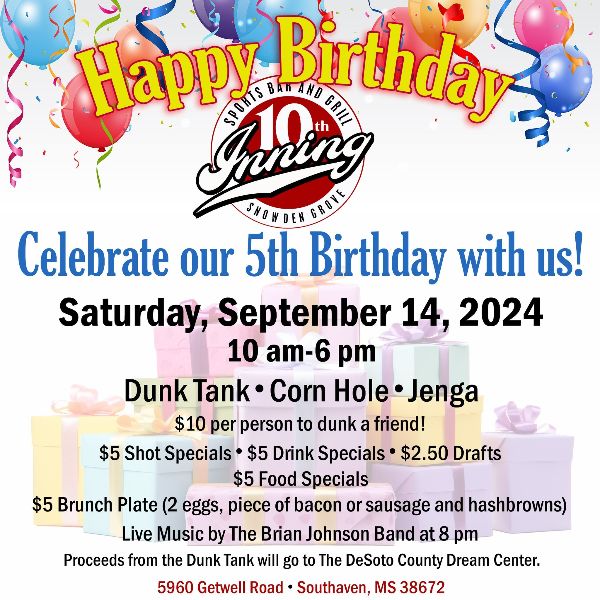 10th Inning's 5th Birthday Party | Visit DeSoto County